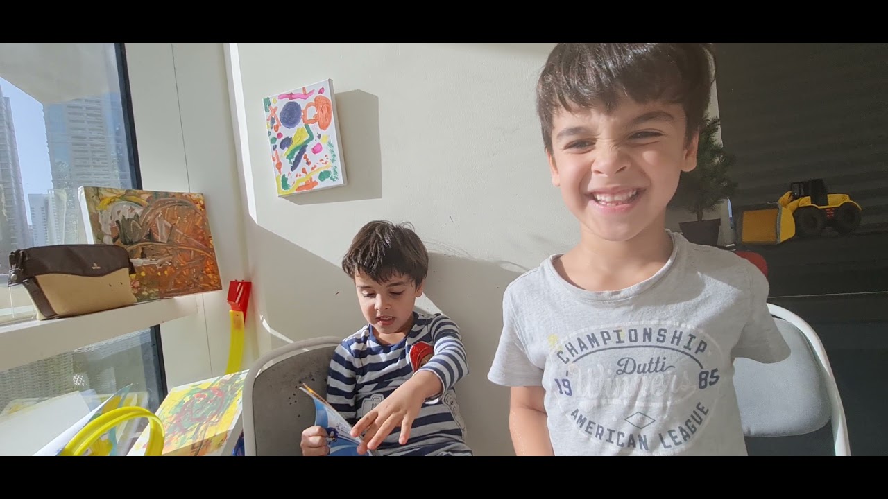 My first book reading to my dad#Dubai #twins #sonic #bookreading #arvin ...