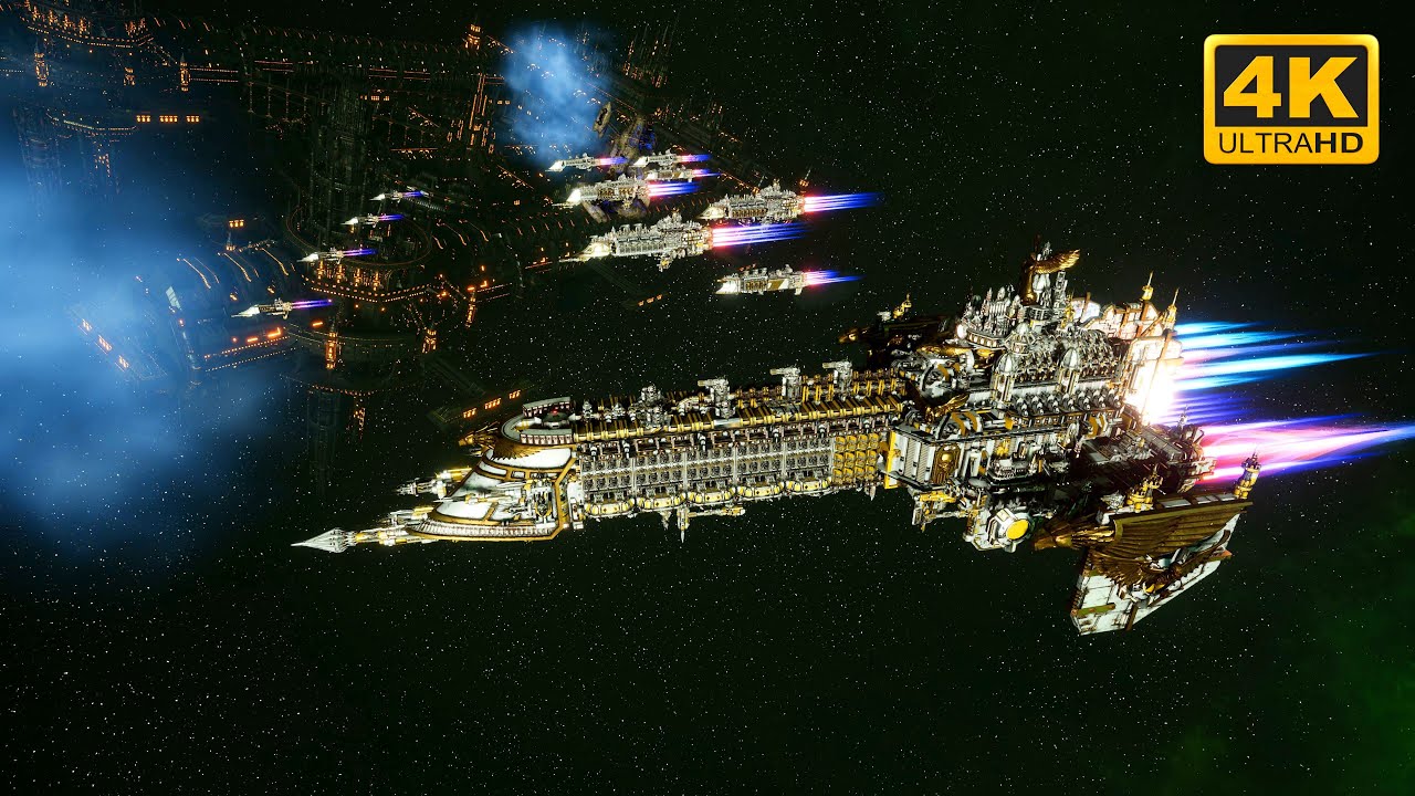 Imperial Navy vs Tau Protector Fleet - Skalgrim Mod - 4K Quality ...