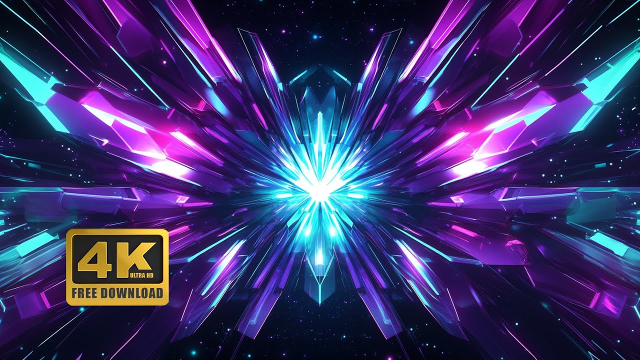 4K Stunning Crystal Shard Explosion Animated Background – Futuristic ...