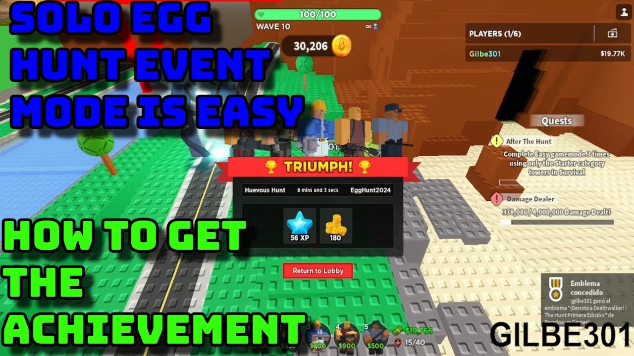 Solo Egg Hunt Event mode is easy| ROBLOX Tower Defense Simulator TDS ...