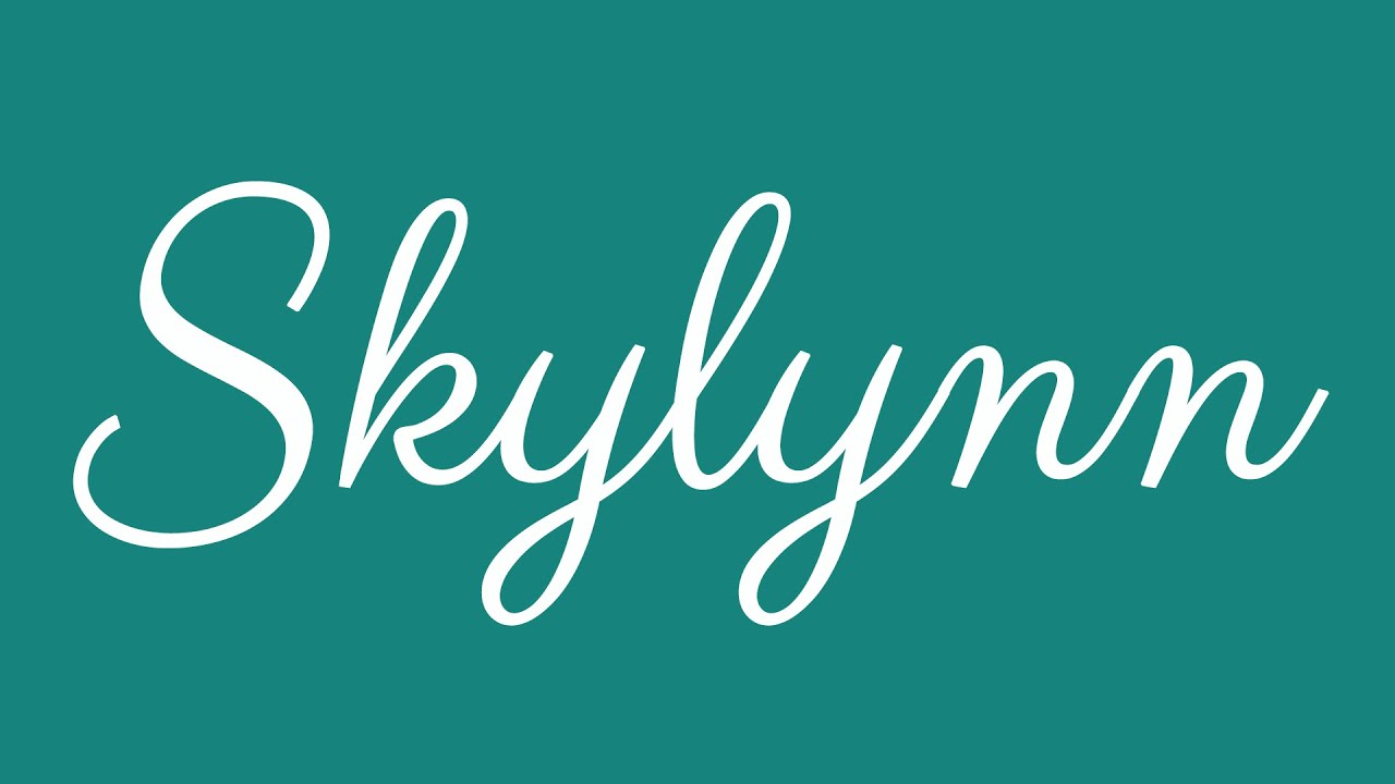 Learn How To Sign The Name Skylynn Stylishly In Cursive Writing Youtube