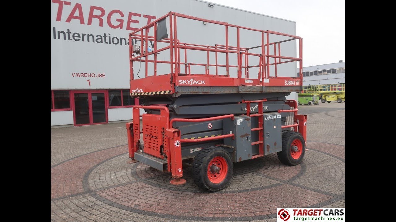 780385 SKYJACK SJ8841 SCISSOR 4x4 DIESEL WORK LIFT 1430CM 2014 1945H ...