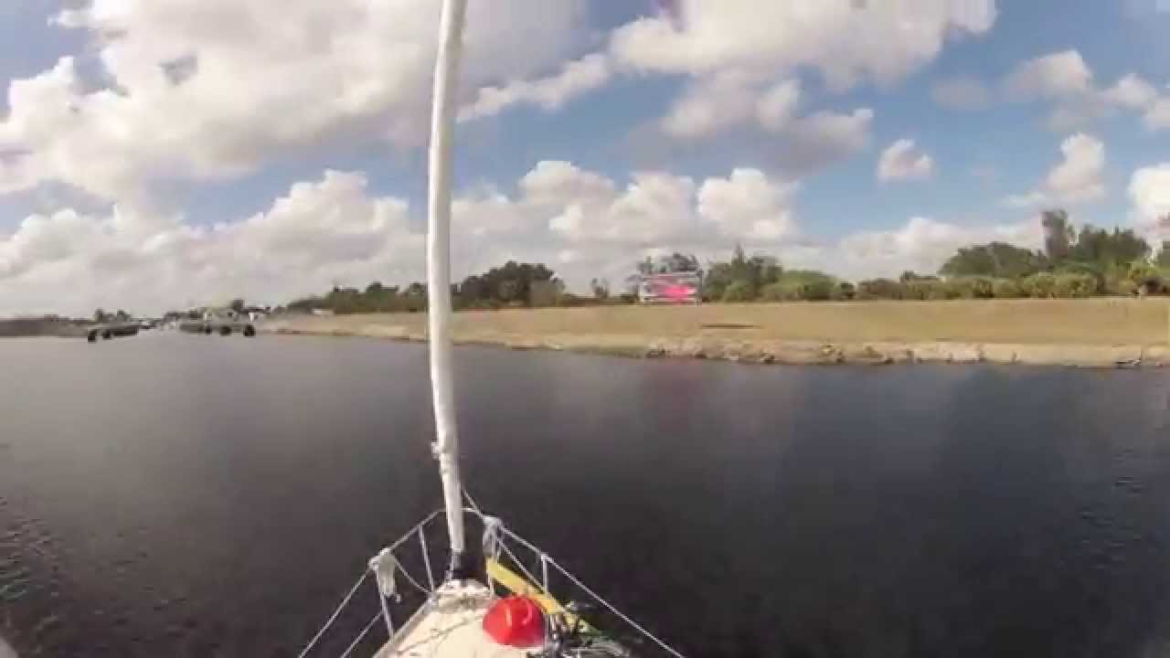 Navigating Okeechobee Waterway - Florida - Ortona Lock to Labelle - YouTube