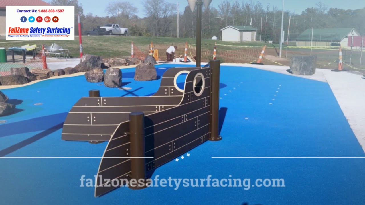 FallZone Splash Pad Safety Surfacing - YouTube