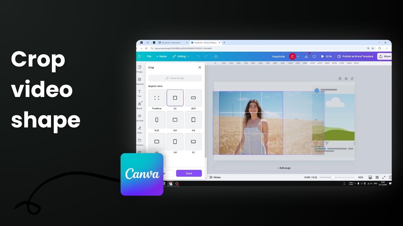 How to Crop a Video Using Canva - YouTube