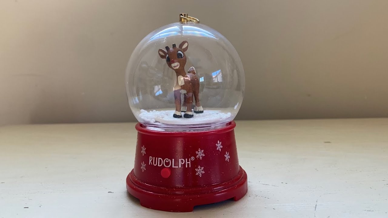 Gemmy Christmas Animated Rudolph The Red Nosed Reindeer Mini Ornament ...