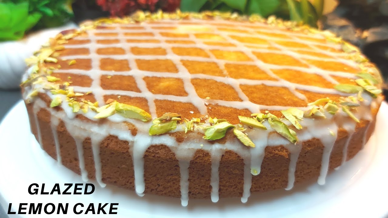 Lemon Cake Recipe | Homemade Lemon Sugar Glaze Recipe | Soft Sponge ...