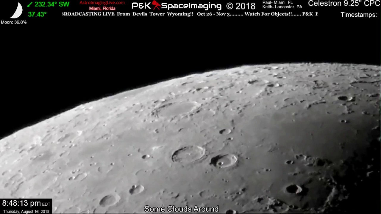 🌒 The Moon Telescope LIVE! 🔭 August 16, 2018 - YouTube
