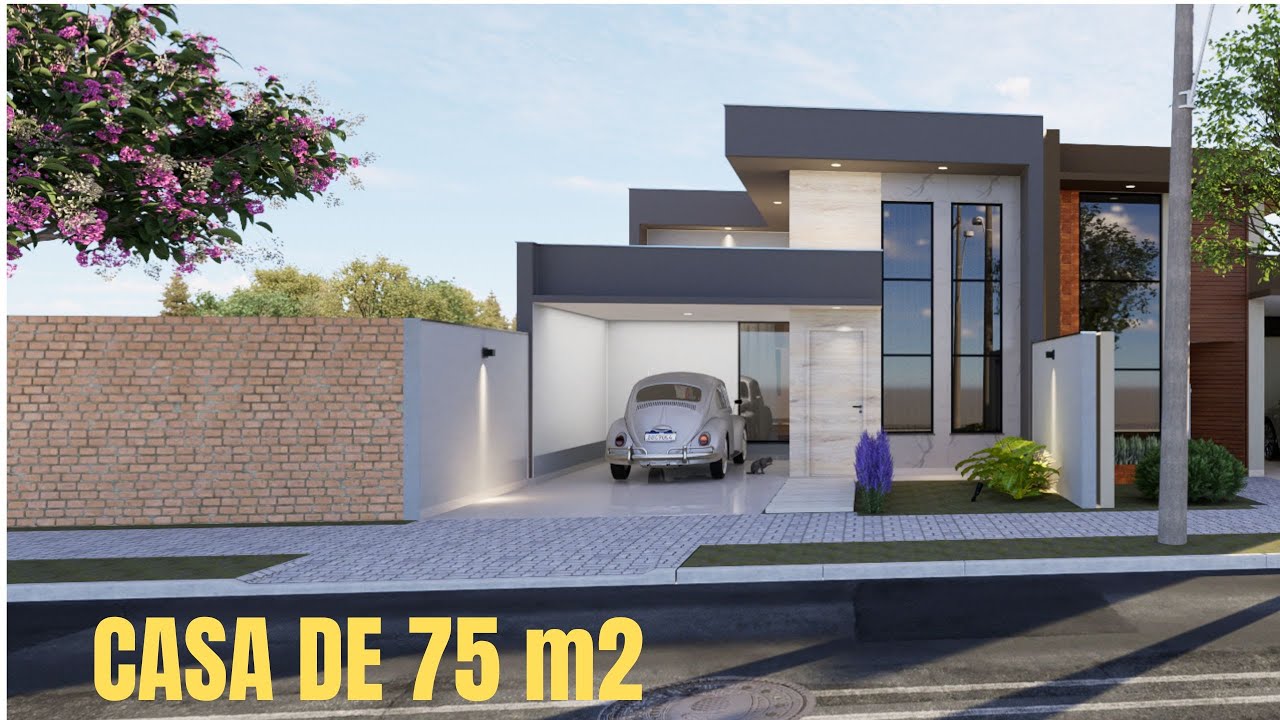 🔶CASA 75m2 ACONCHEGANTE COM PLANTA MODERNA 🔶 - YouTube