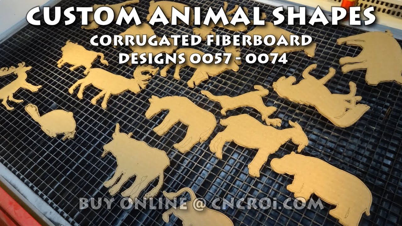 Custom Animal Shapes Corrugated Fiberboard Designs 0057 - 0074 - YouTube