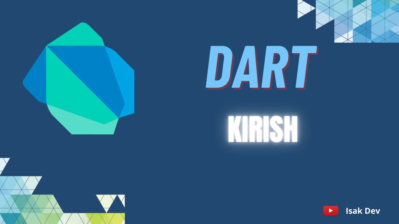 Dart dasturlash tiliga kirish #1-dars - YouTube