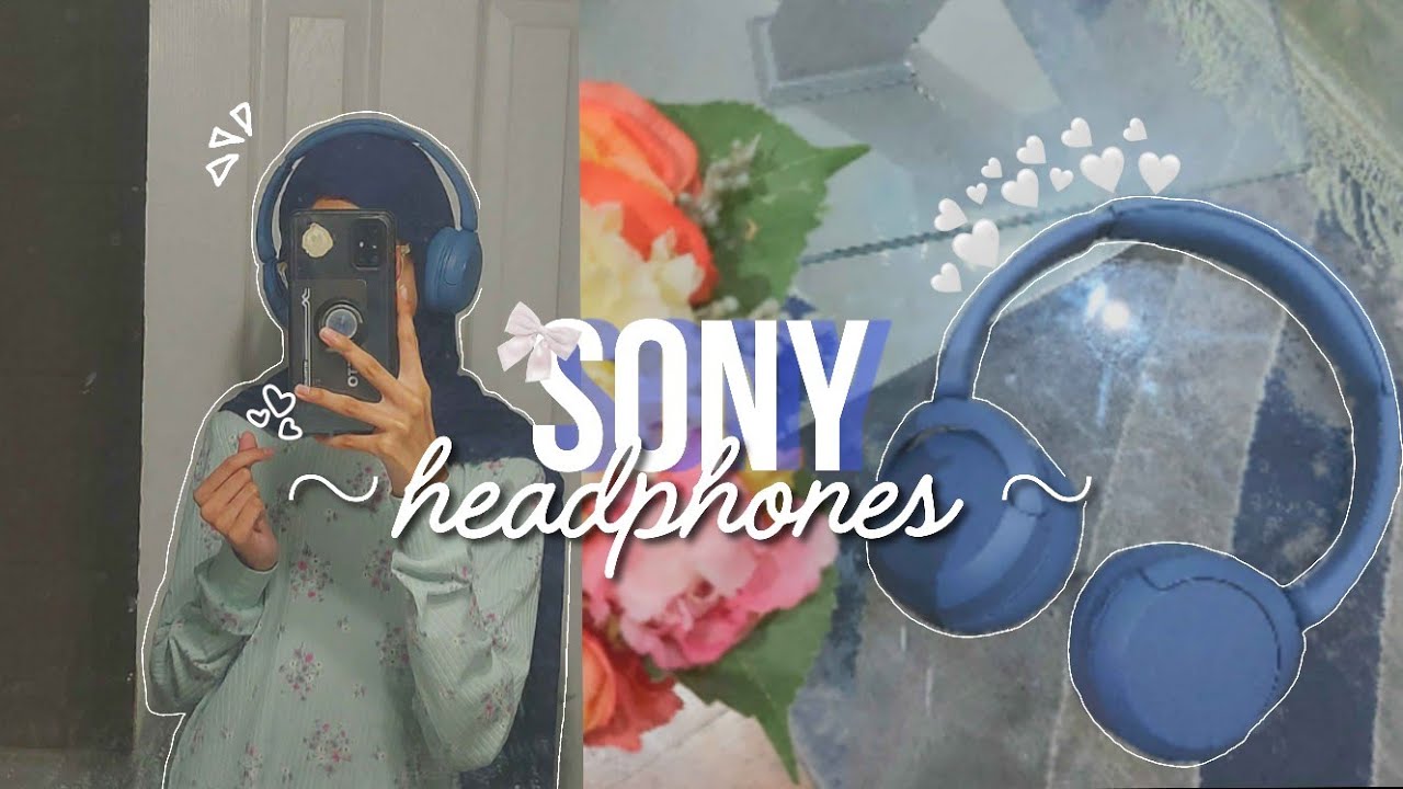 Unboxing My New *SONY* Headphones 💙💫 // navy blue, cute, matching ...