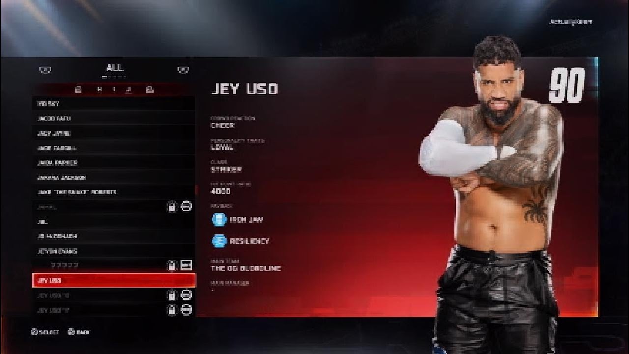 WWE 2K25 Jey Uso Signatures & Finishers Move-Set - YouTube