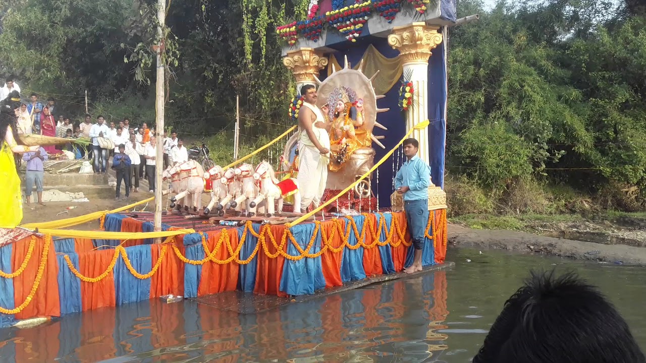 Chainpur Chhath Puja 2017 || गंगा मईया की आरती होते हुए|| - YouTube