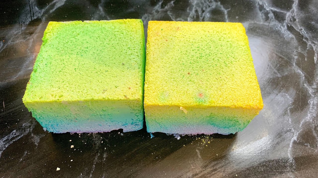 ASMR | 2 Rainbow Blocks | crunchy | powdery | satisfying | relaxing ...