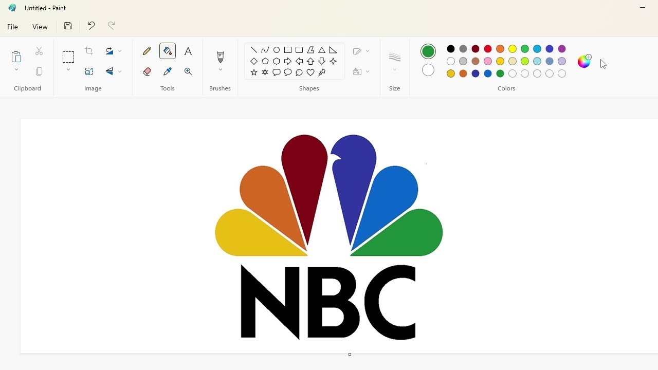 How to draw the NBC logo using MS Paint | How to draw on your computer ...