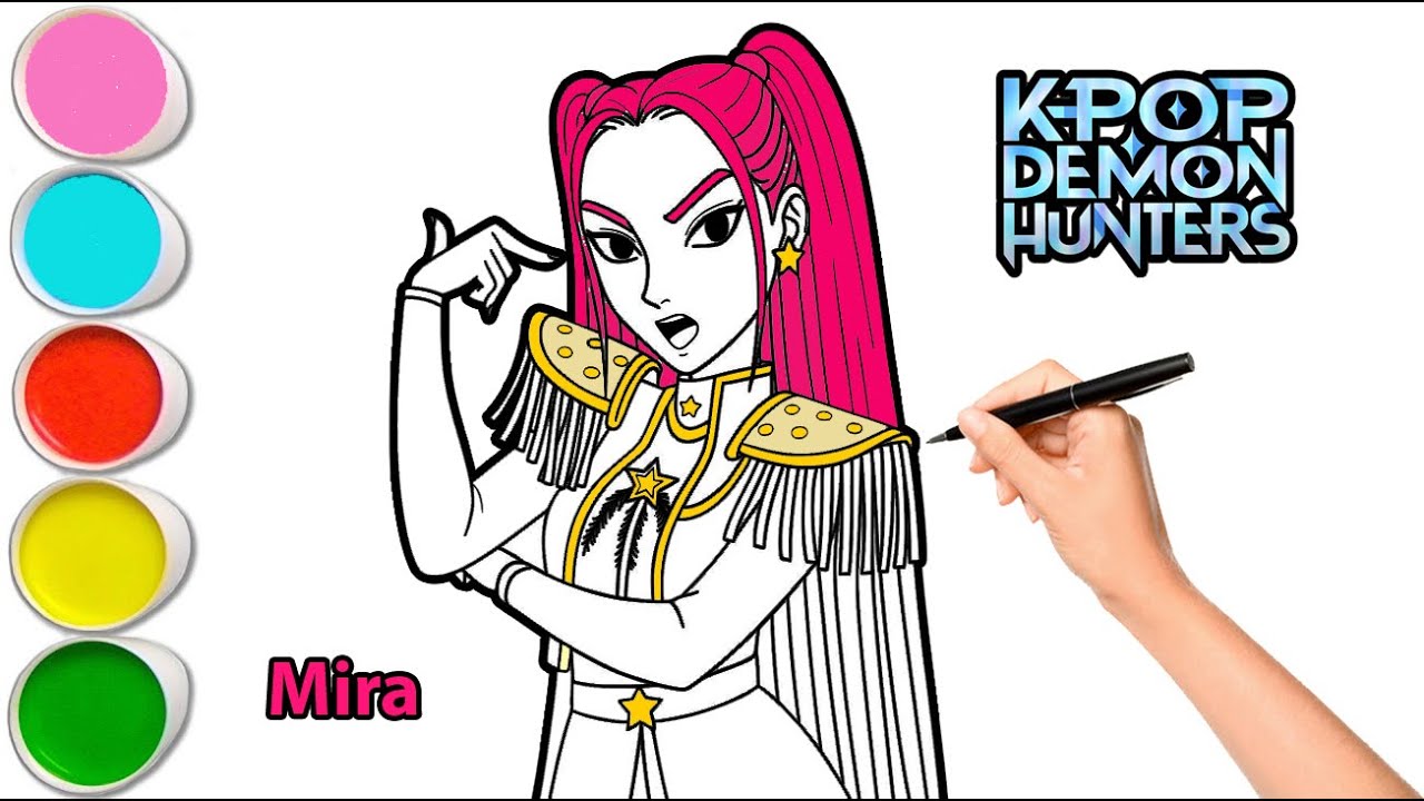 Mira From Kpop Demon Hunters Drawing EASY - Step By Step - YouTube