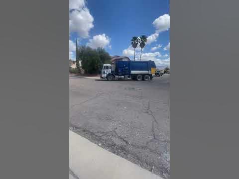 Waste connections of Arizona trash truck - YouTube