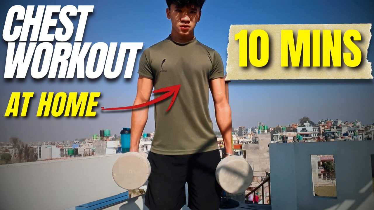 BEST CHEST Home Workout with DUMBBELLS - YouTube
