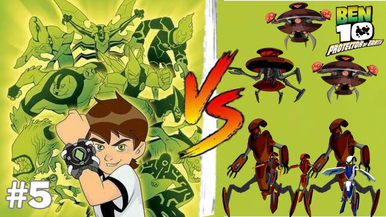 Ben VS Army Of Aliens Ben 10 Protector Of Earth Walkthrough#5 - YouTube