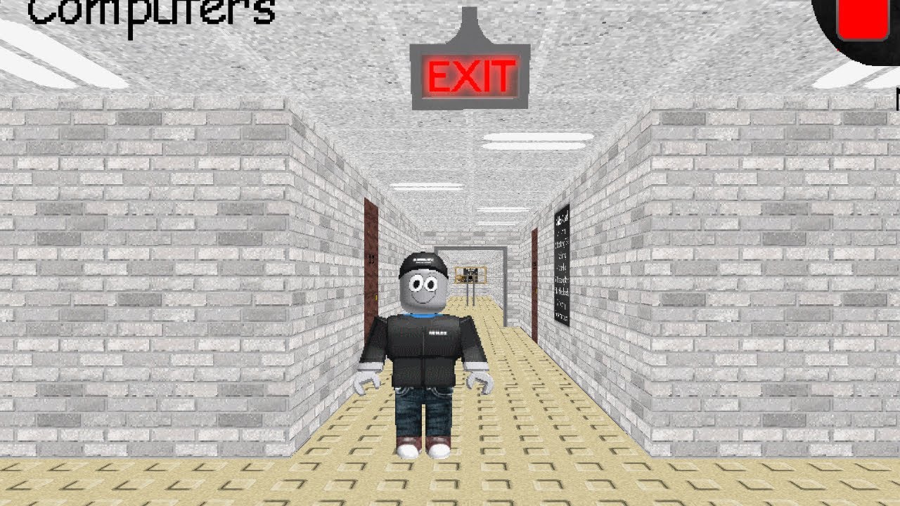 Roblox in Baldi's Basics (Baldi V1.4.3 Mod) - YouTube