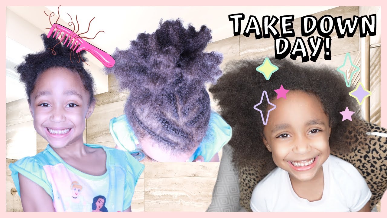 Hair Take Down Routine for Kids | Detangling Tips for Tender Headed ...