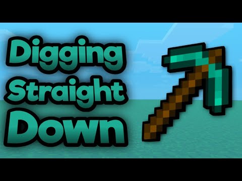DIGGING STRAIGHT DOWN in MINECRAFT! 😫 - YouTube