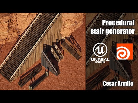 Procedural stairs generator - Houdini + Unreal Engine - YouTube