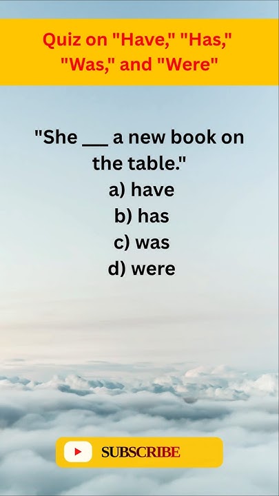 "Have vs Has vs Was vs Were – Can You Choose the Right One?" #shorts # ...