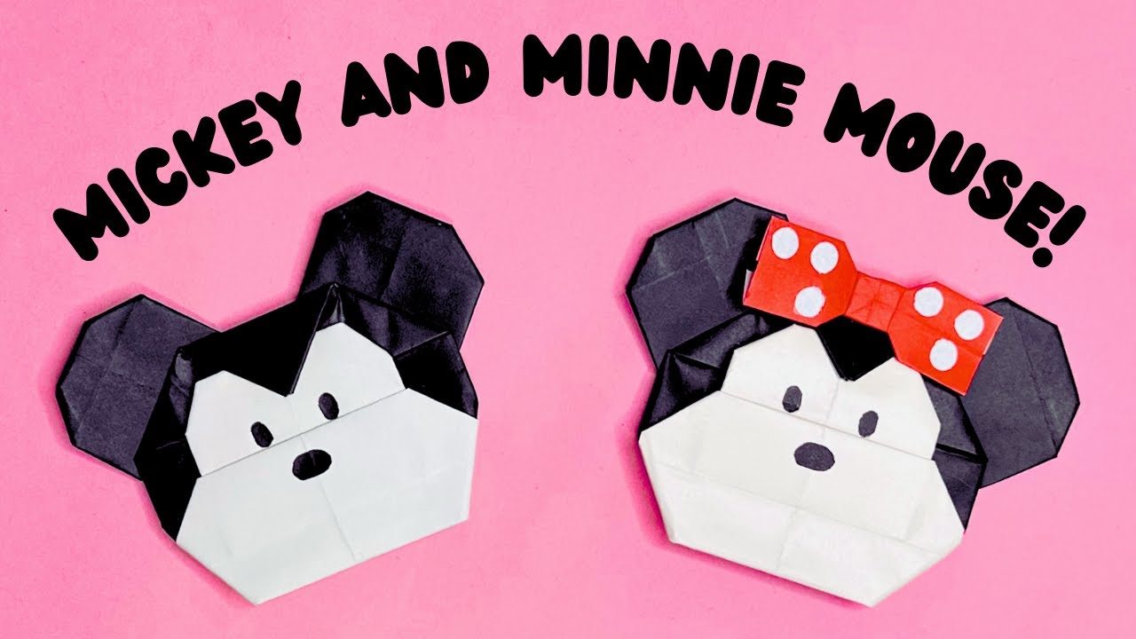 Origami Mickey And Minnie Mouse | Origami Characters - YouTube
