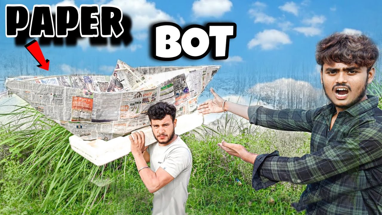 WE MADE SUPER SIZE NEWS PAPER BOT- क्या ये तैर पायेगी - YouTube