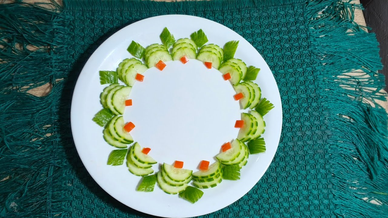 Beautiful cucumber decoration idea salad decoration idea recipe by ...