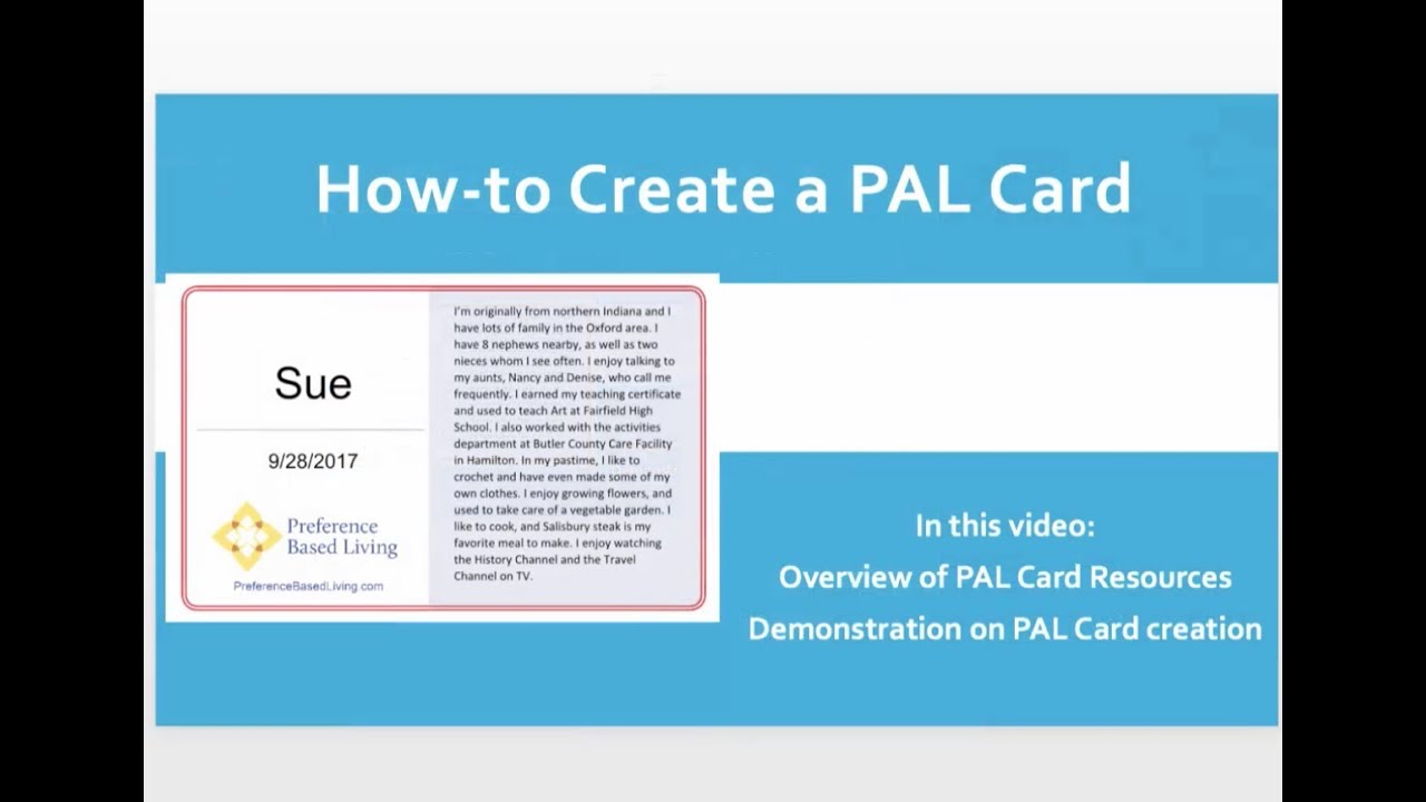 How To Make a PELI PAL Card - YouTube