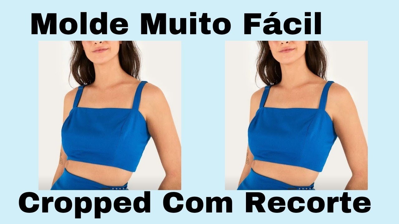 Molde de Cropped com Recorte na Frente - YouTube