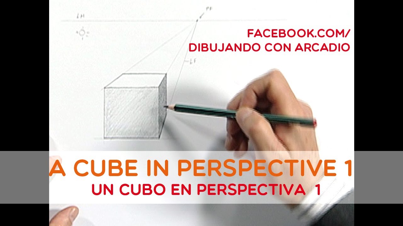 A cube in perspective 1 / Un cubo en perspectiva 1 - YouTube