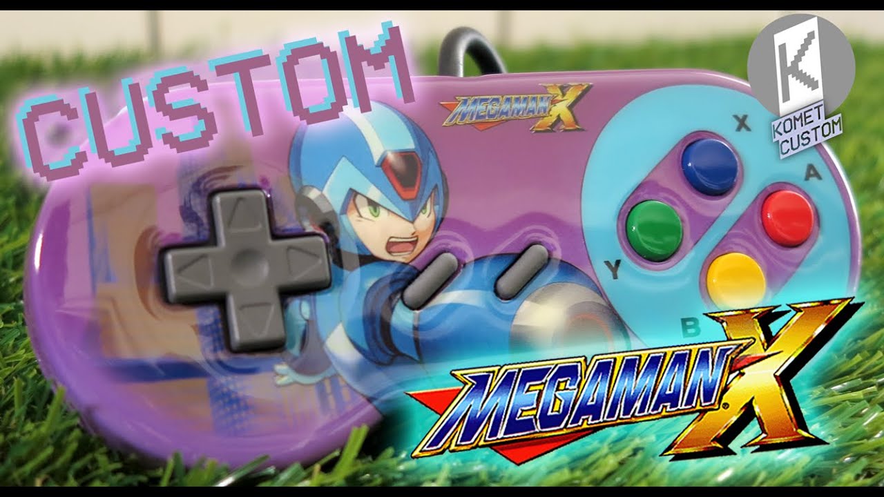 Super Nintendo Custom Controller - MEGAMAN X by Komet Custom - YouTube