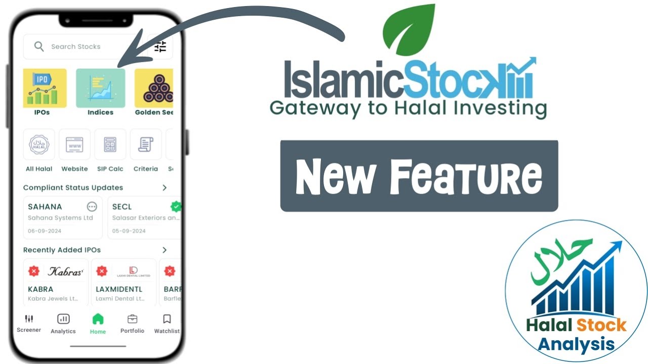 Islamic Stock Screener New Feature "Indices"🔥 Halal Stock Analysis ...