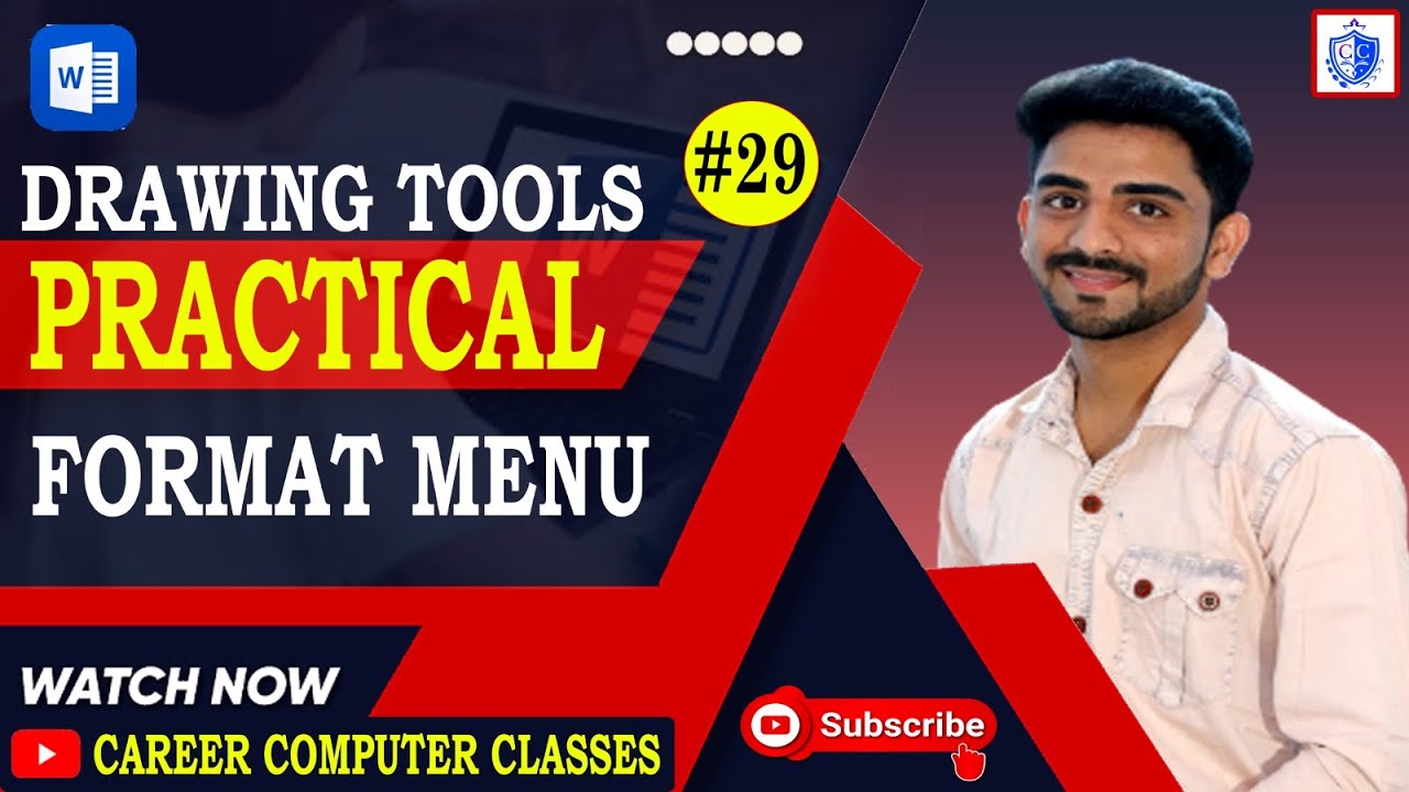 Drawing Tools Practical In MS Word #29 |Drawing Tools Tutorial In Hindi ...
