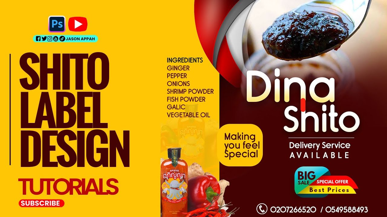 HOW TO: DESIGN SHITO LABEL IN PHOTOSHOP 2023 II PRODUCT LABEL - YouTube