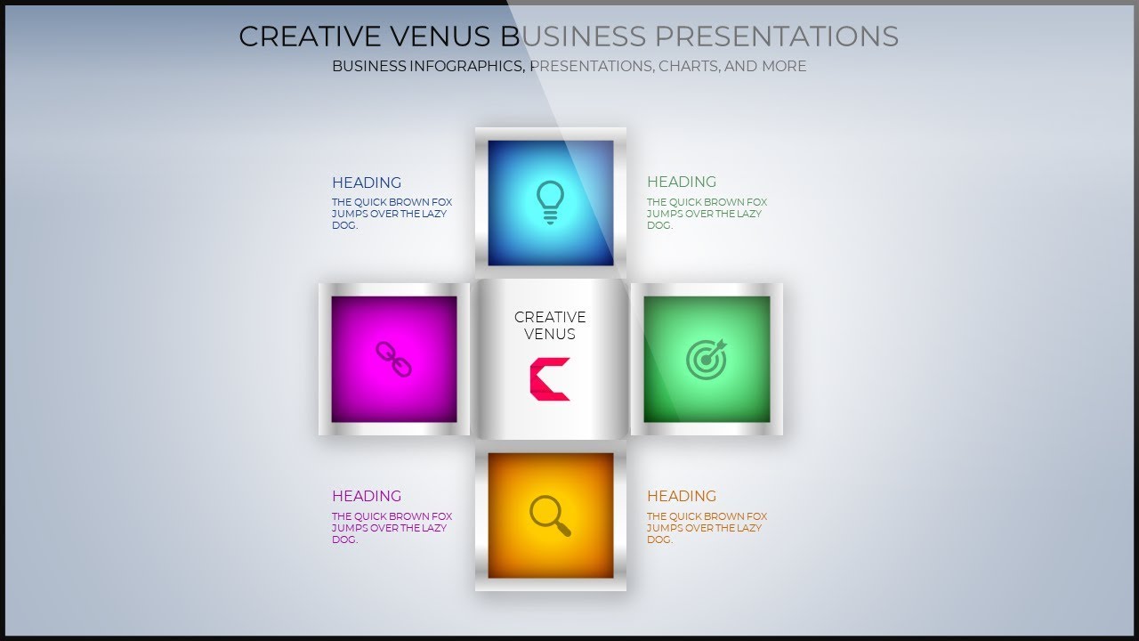 Learn To Design Beautiful 4 #Points #Diagram, #Process in Microsoft ...