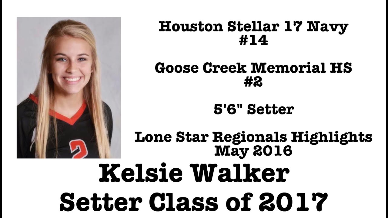 Kelsie Walker C/O 2017 setter volleyball - YouTube