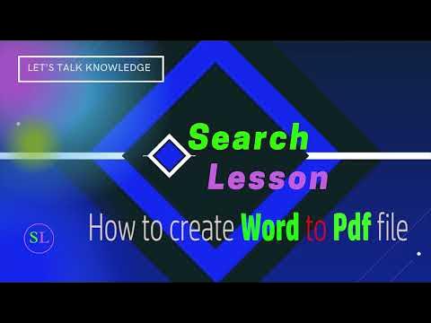 How to create word to pdf file - YouTube