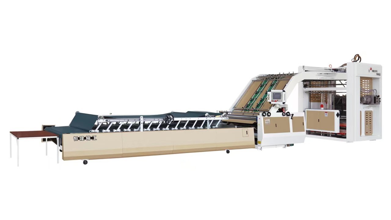 Corrugated cardboard carton box automatic flute laminating machine ...