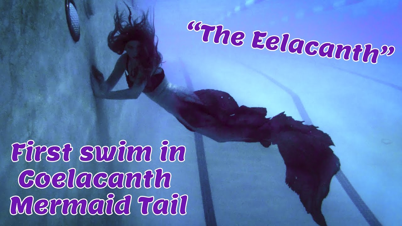 First Swim in Coelacanth Mermaid Tail - "The Eelacanth" - YouTube