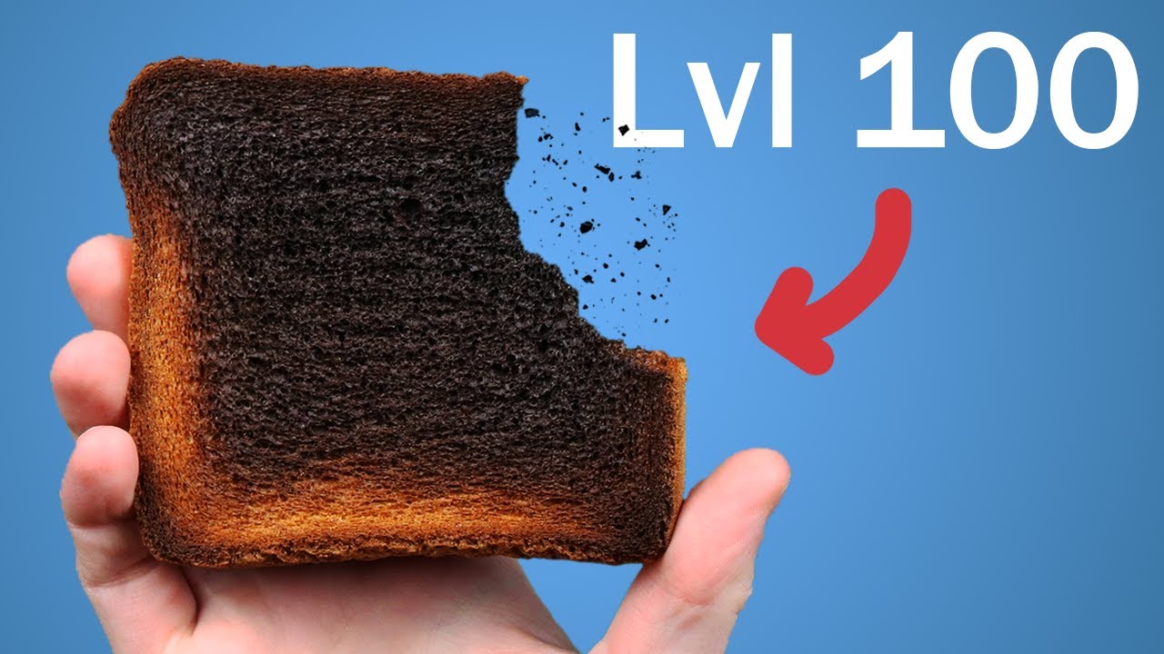 I Tried Every Level Of BURNT Toast - YouTube