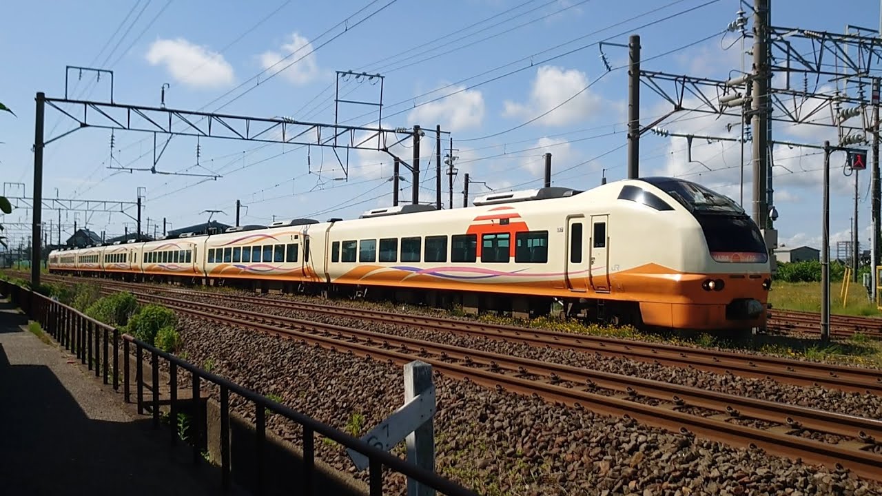E653系U-101編成 （いなほ🌾） 構内試運転から帰還 #A土崎駅🚉 方面 〜 #将軍野踏切 【2023/06/05㈪午後】 #ATゲート - YouTube