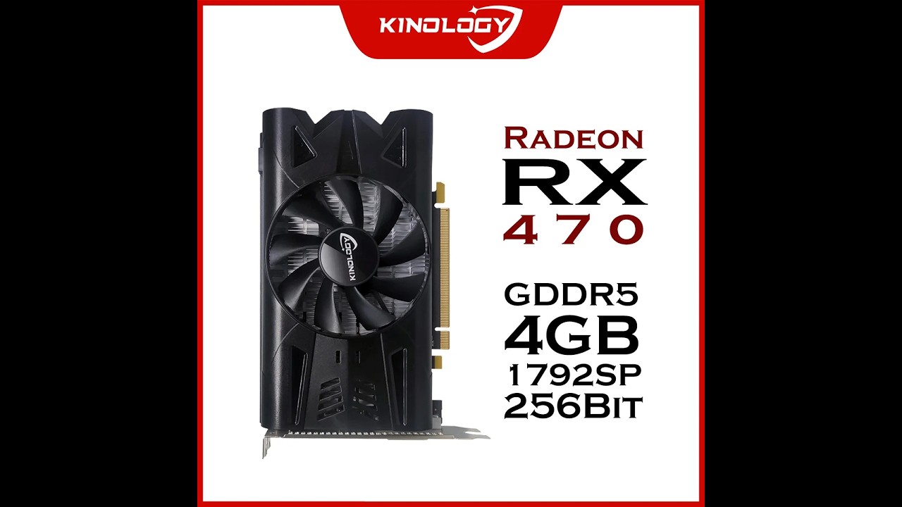 Kinology Graphics Cards AMD Radeon RX470 4G GDDR5 256bit Video Card ...