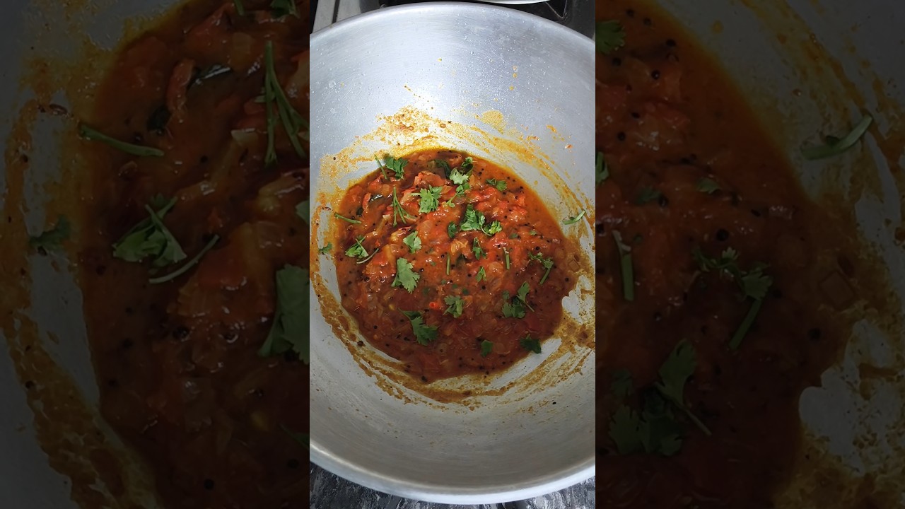 THAKKALI THOKKU EASY TASTE RECIPE#tomato thokku side dish idly dosa and ...