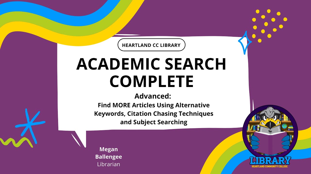 Academic Search Complete Advanced - YouTube