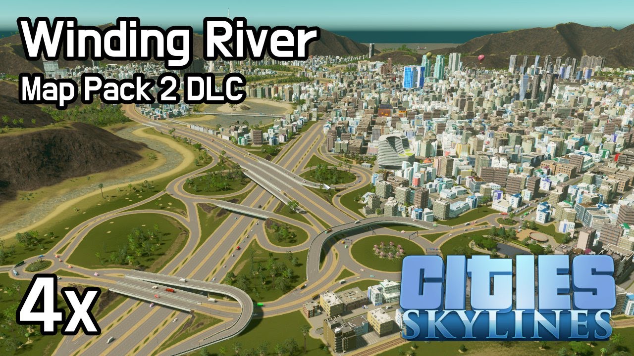 Cities Skylines - Map Pack 2 - Winding River (4x) @load2map